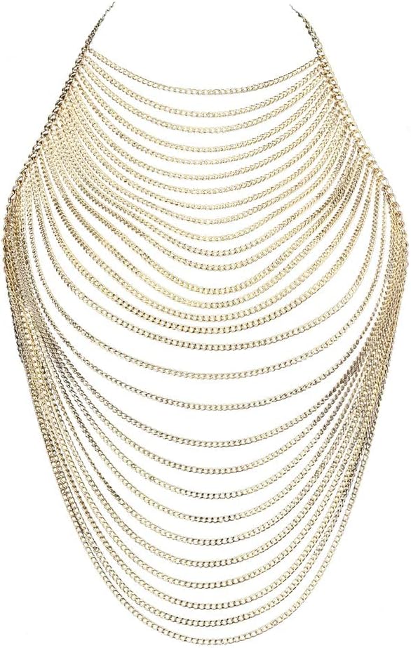 Aethers & Co A4 Full Body Chain Jewelry for Women Sexy Costume Multila
