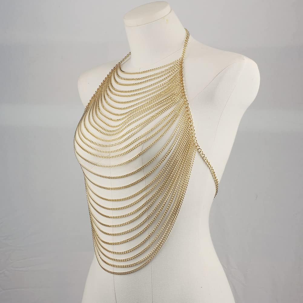 Aethers & Co A4 Full Body Chain Jewelry for Women Sexy Costume Multila